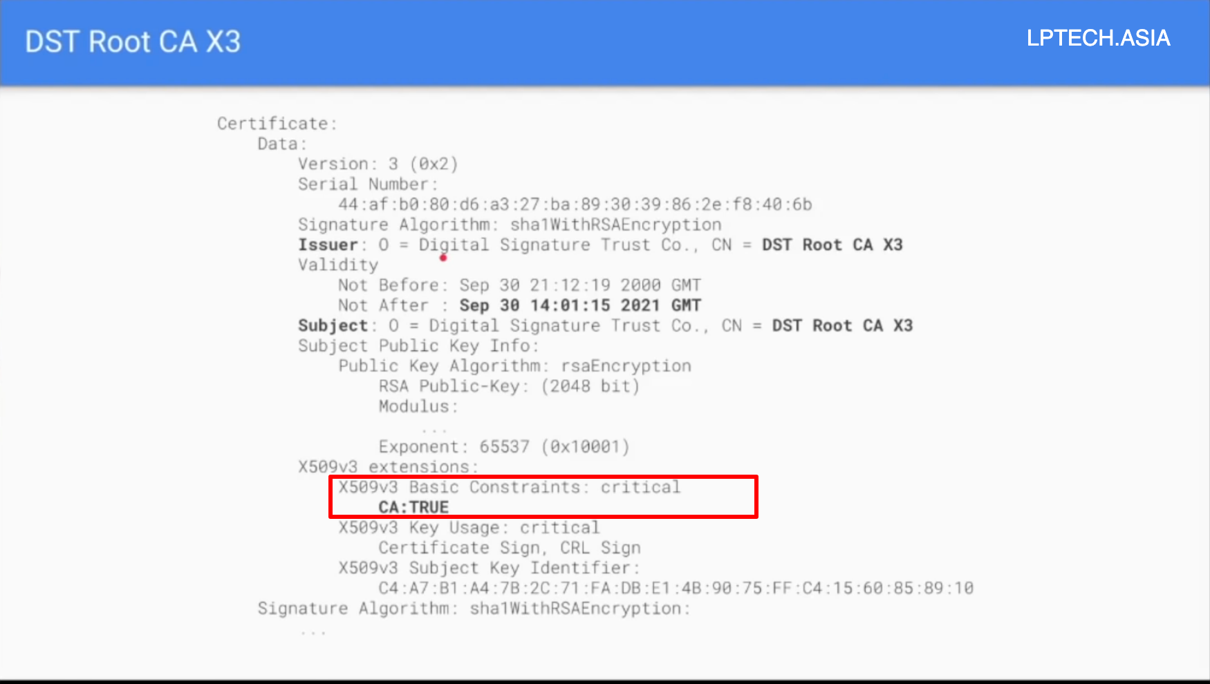 Let’s Encrypt’s DST Root CA X3 hết hạn