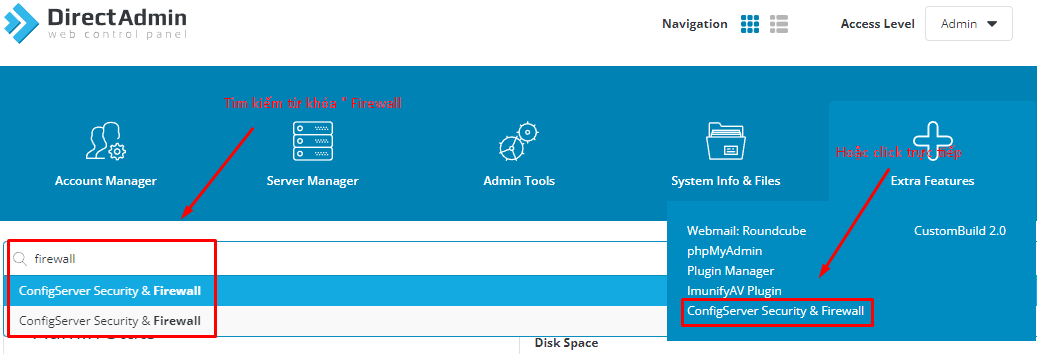 Hướng dẫn mở khoá IP qua CSF trên DirectAdmin - Nhan Hoa Knowledgebase