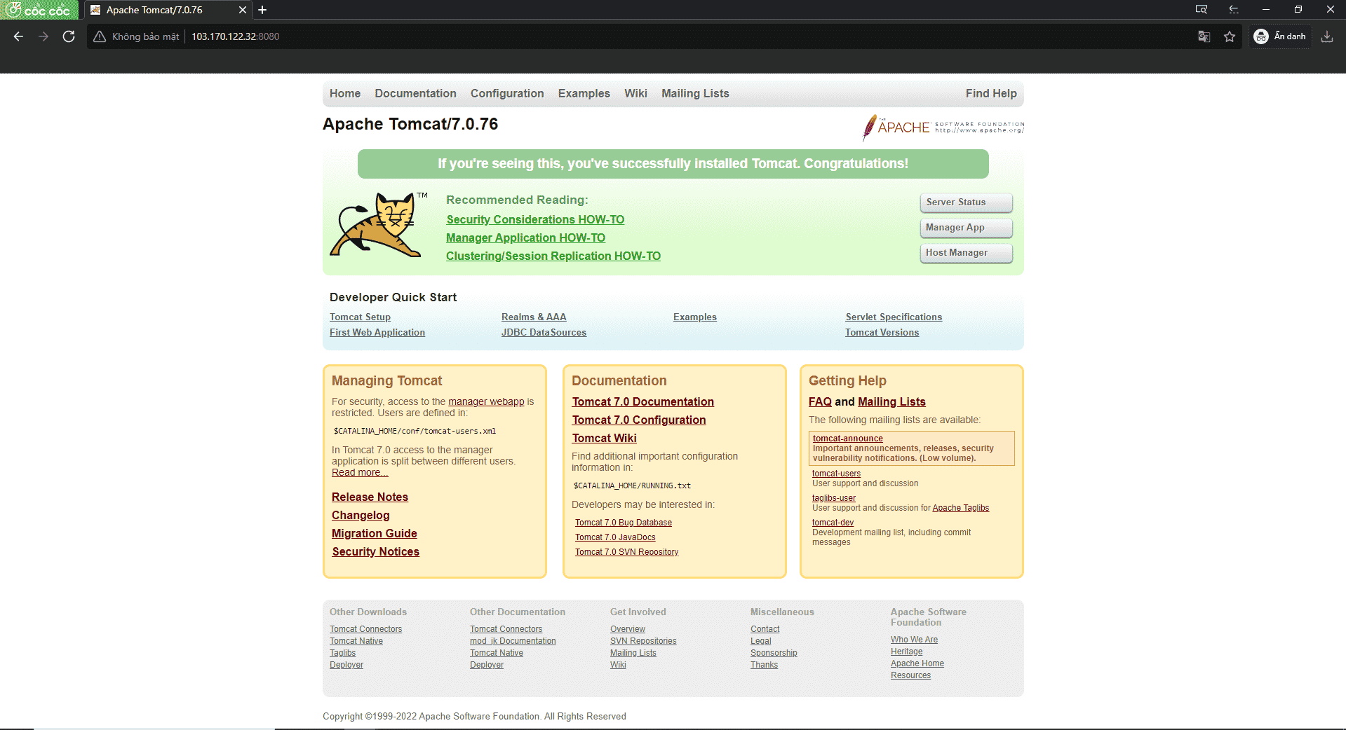Hướng dẫn cài đặt Apache Tomcat trên CentOS 7 - Nhan Hoa Knowledgebase Hướng dẫn cài đặt Apache ...
