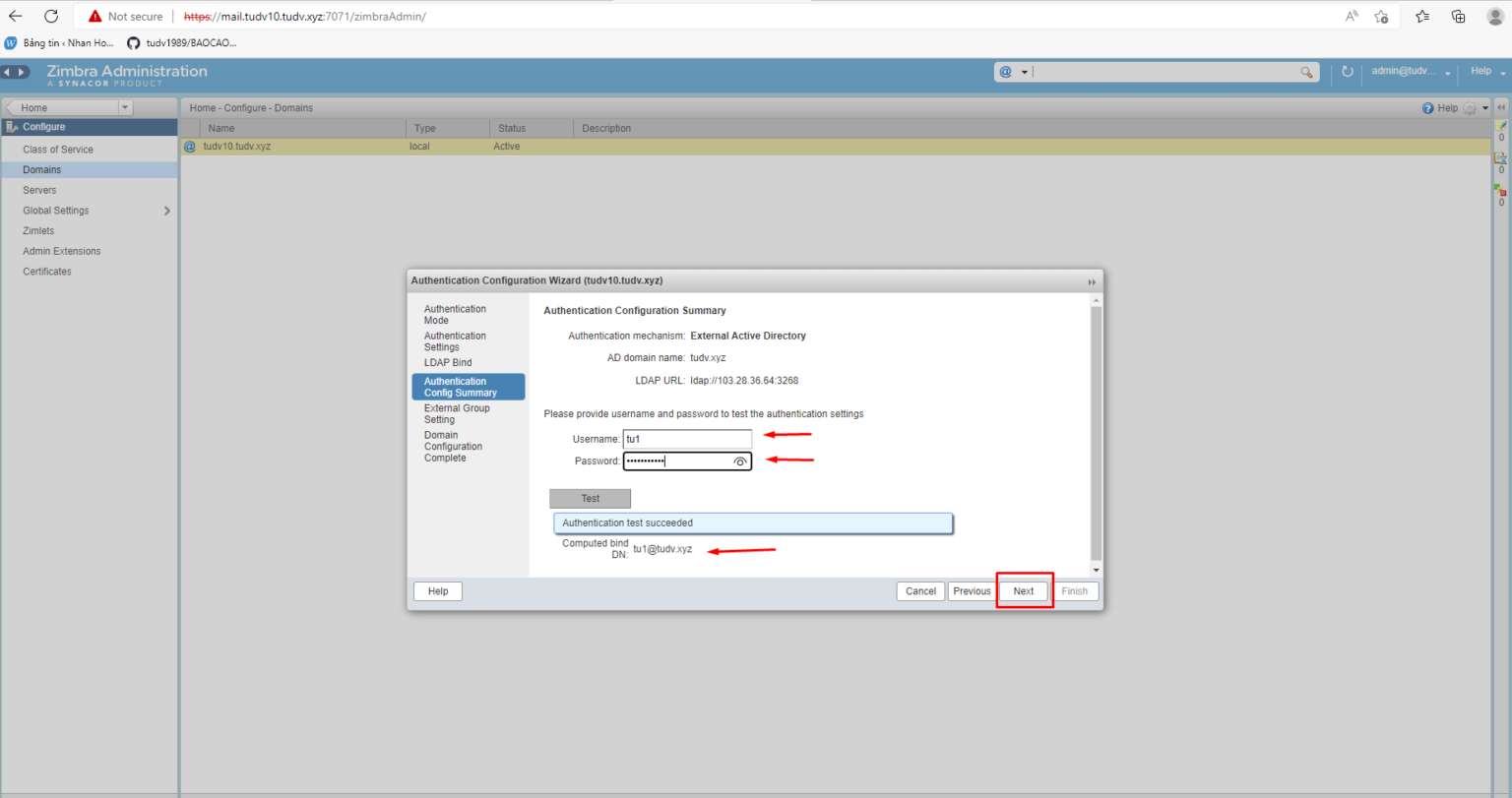 LDAP Active Directory - Zimbra - Nhan Hoa Knowledgebase
