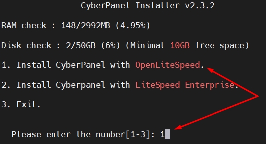 Hướng dẫn cài đặt CyberPanel - Nhan Hoa Knowledgebase