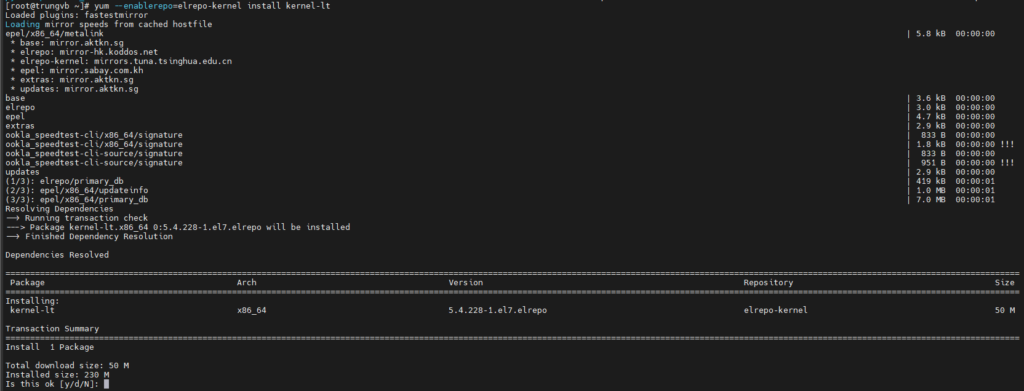 Nâng cấp kernel trong CentOS 7 - Nhan Hoa Knowledgebase