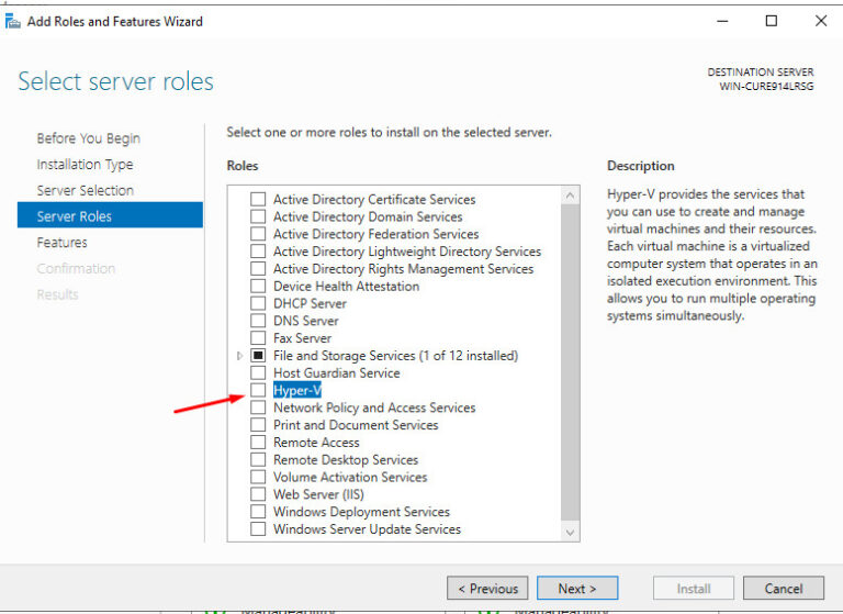 Phần 1: Cài đặt Hyper-V - Nhan Hoa Knowledgebase