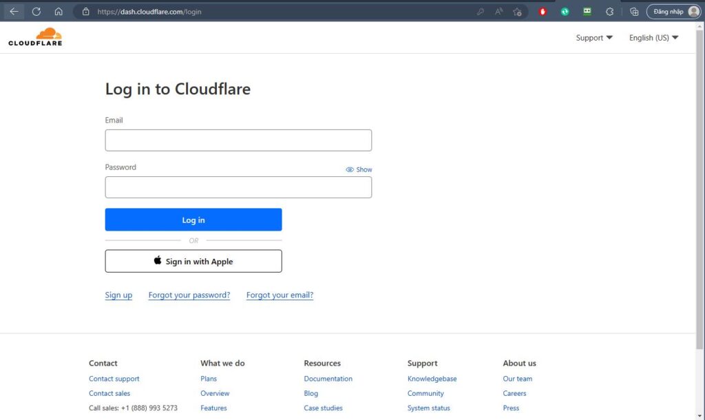 Trỏ tên miền về CloudFlare - Nhan Hoa Knowledgebase