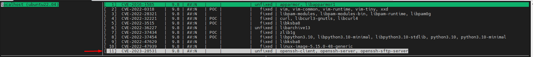 Trình scan CVE của phần mềm - Vulnerability Scanner on Ubuntu 22.04 ...