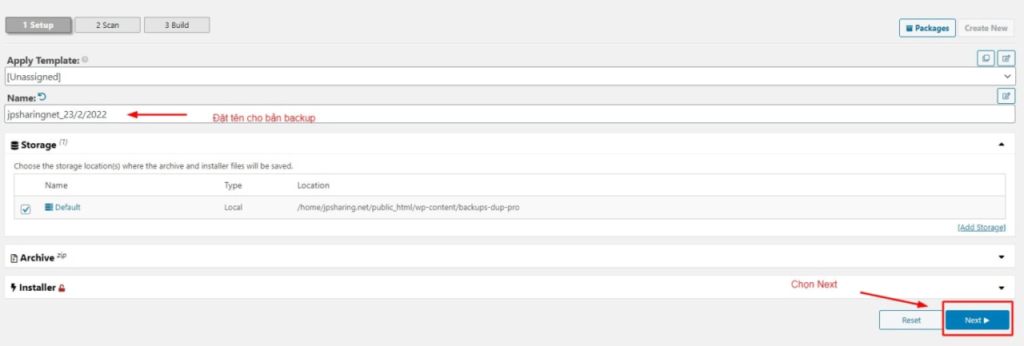 Hướng dẫn backup website Wordpress bằng plugins Duplicator Pro - Nhan Hoa Knowledgebase
