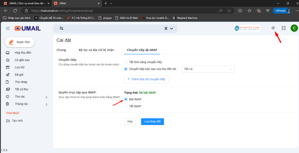 [Umail] Hướng dẫn chuyển dữ liệu từ Umail sang mail Google WorkSpace (Gmail) thông qua IMAP ...