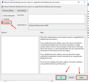 How to config multi session Remote Desktop for Windows Server - Nhan Hoa Knowledgebase