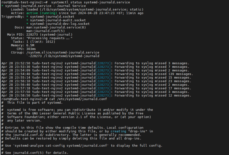 Journald - Cách sử dụng cơ bản - Nhan Hoa Knowledgebase