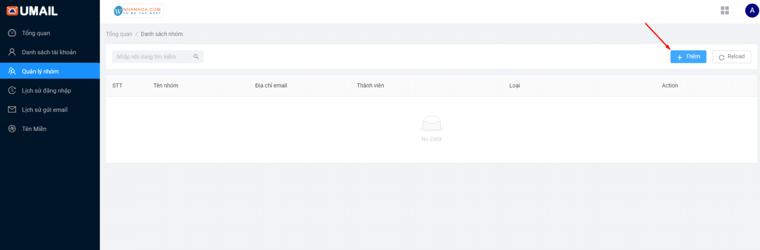 Hướng dẫn sử dụng tài khoản quản trị Umail - Nhan Hoa Knowledgebase