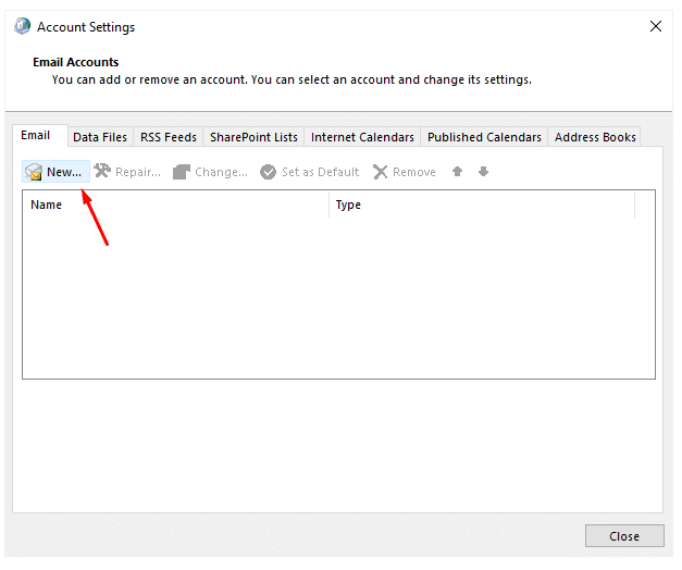 Hướng dẫn cấu hình Email server trên Outlook - Nhan Hoa Knowledgebase